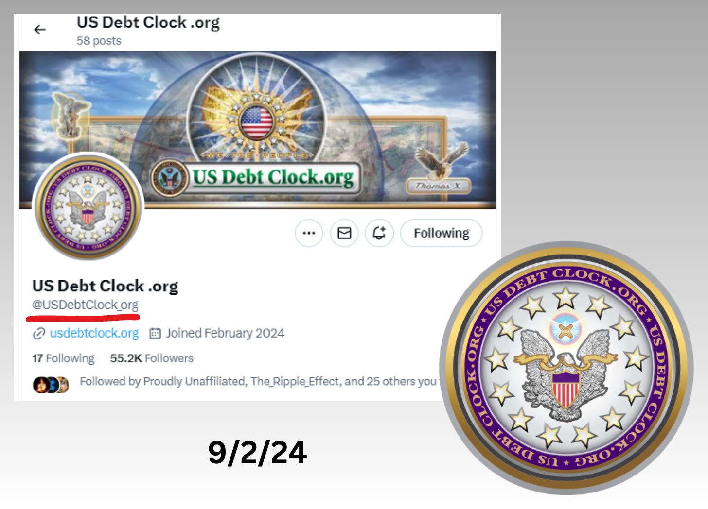 The US National Debt Clock: September 2024 (First Half)
