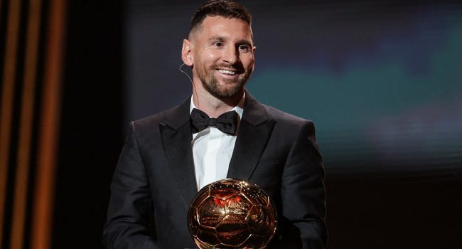 Historic! Messi Wins Record-Extending 8th Ballon d’Or Award