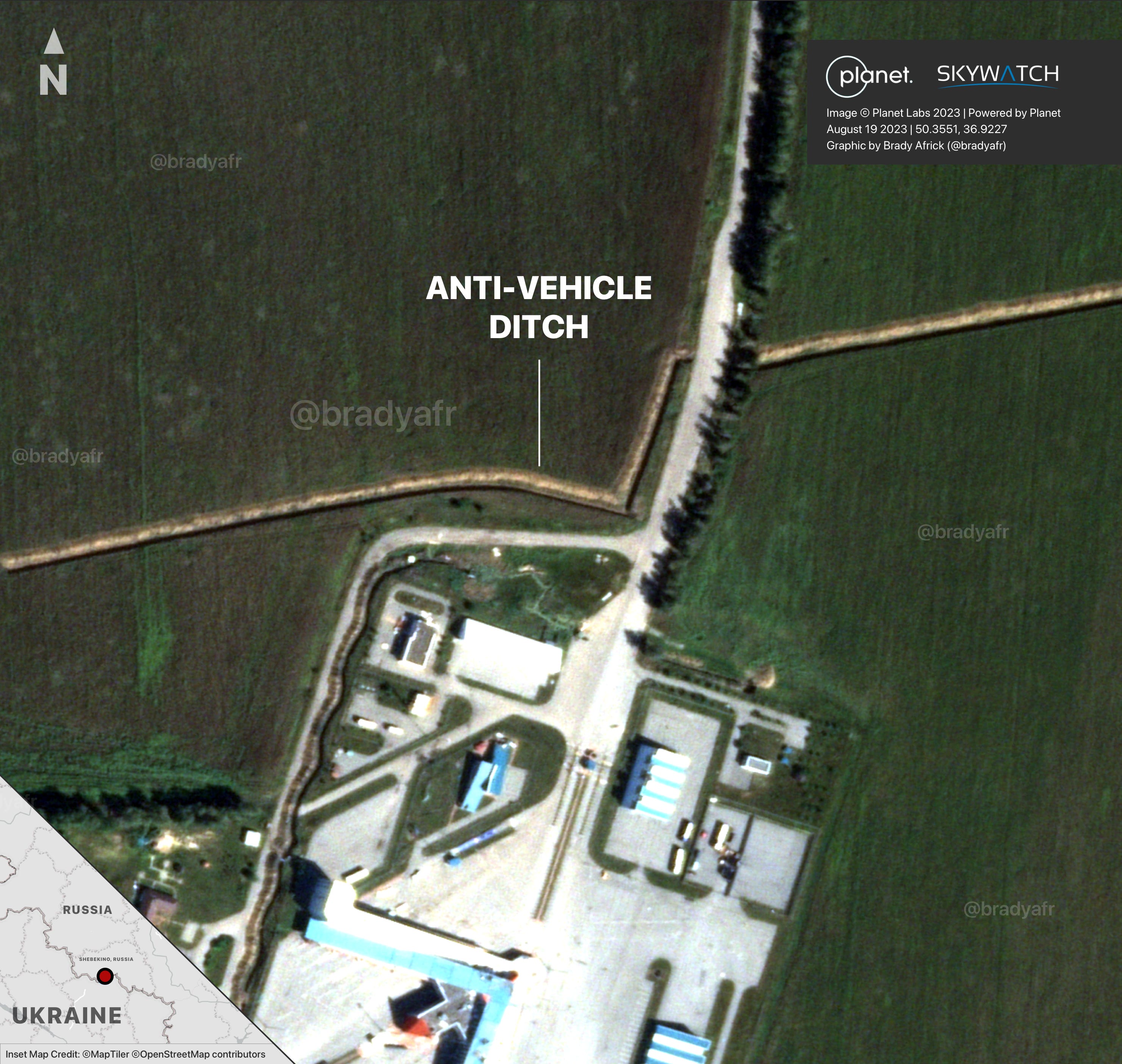 Russian field fortifications in Ukraine