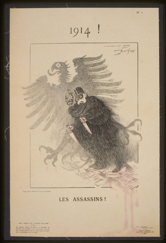 Propaganda in World War I: 1914! Les Assassins Poster