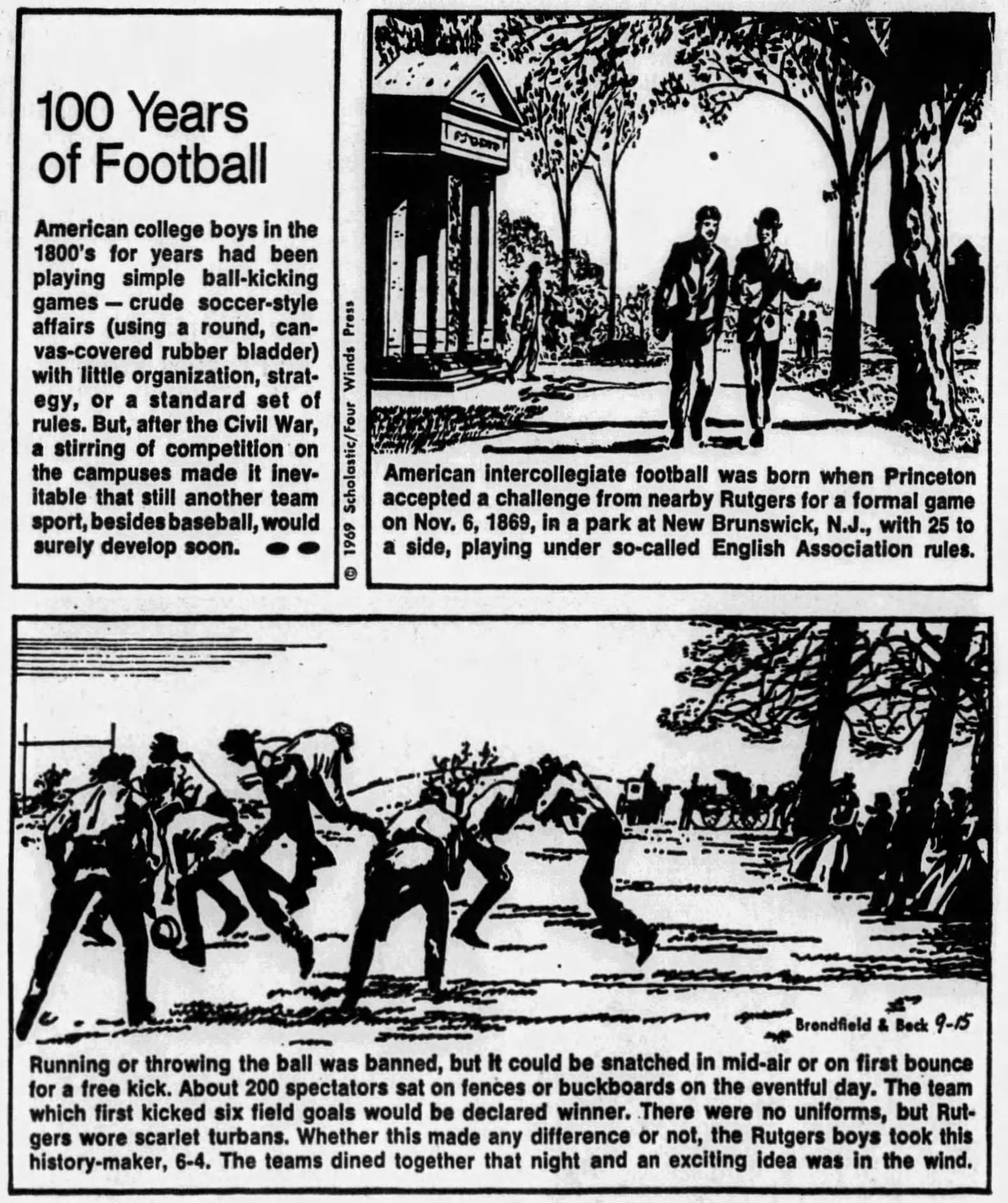 Today's Tidbit... 100 Years of Football: The 1870s