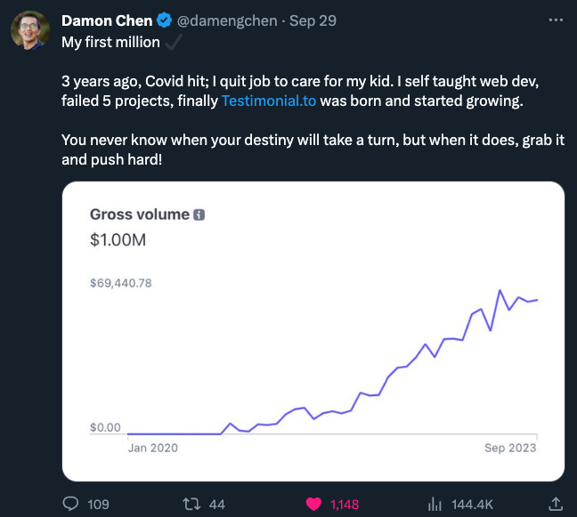 Damon Chen: From Engineer to Indie Hacker Making $1,300,000 ARR