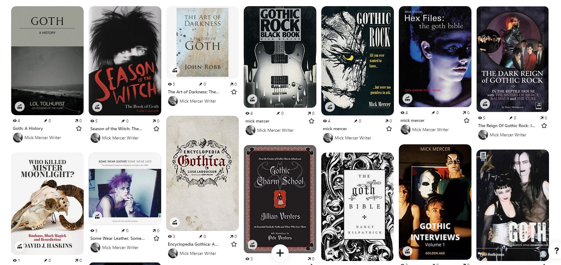 WRITTEN GOTH BOOKS from around the world.