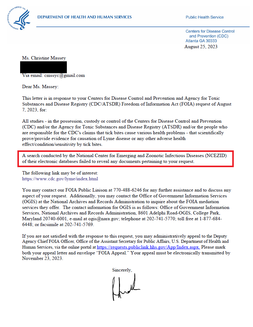 CDC confesses: zero science showing ticks bites cause any adverse ...