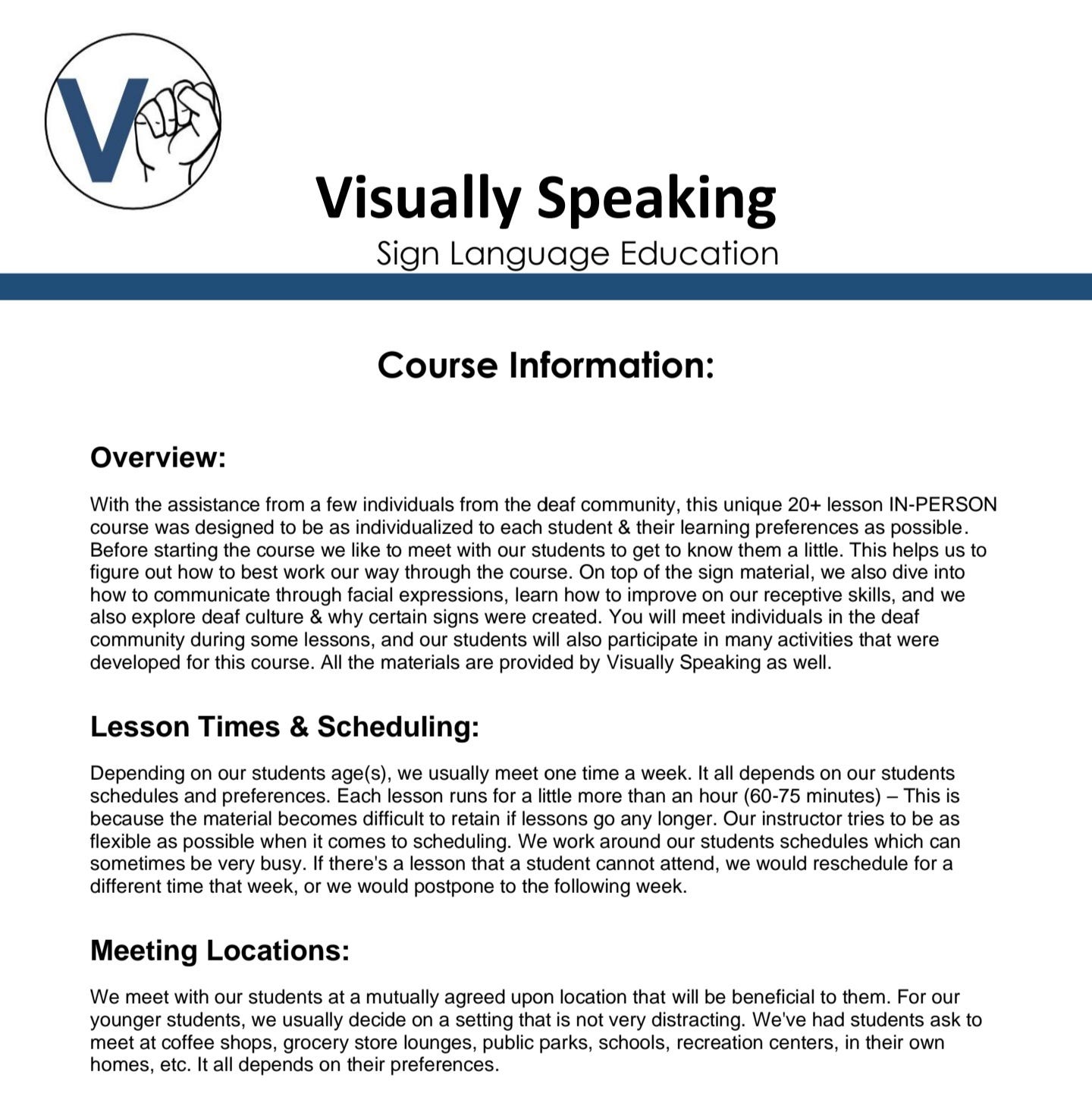 Learn sign language with Visually Speaking