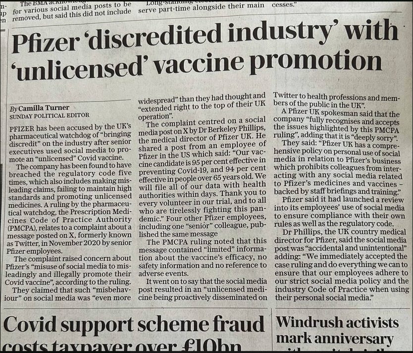 Pfizer Accused of ‘Bringing Discredit’ on Pharmaceutical Industry After ...