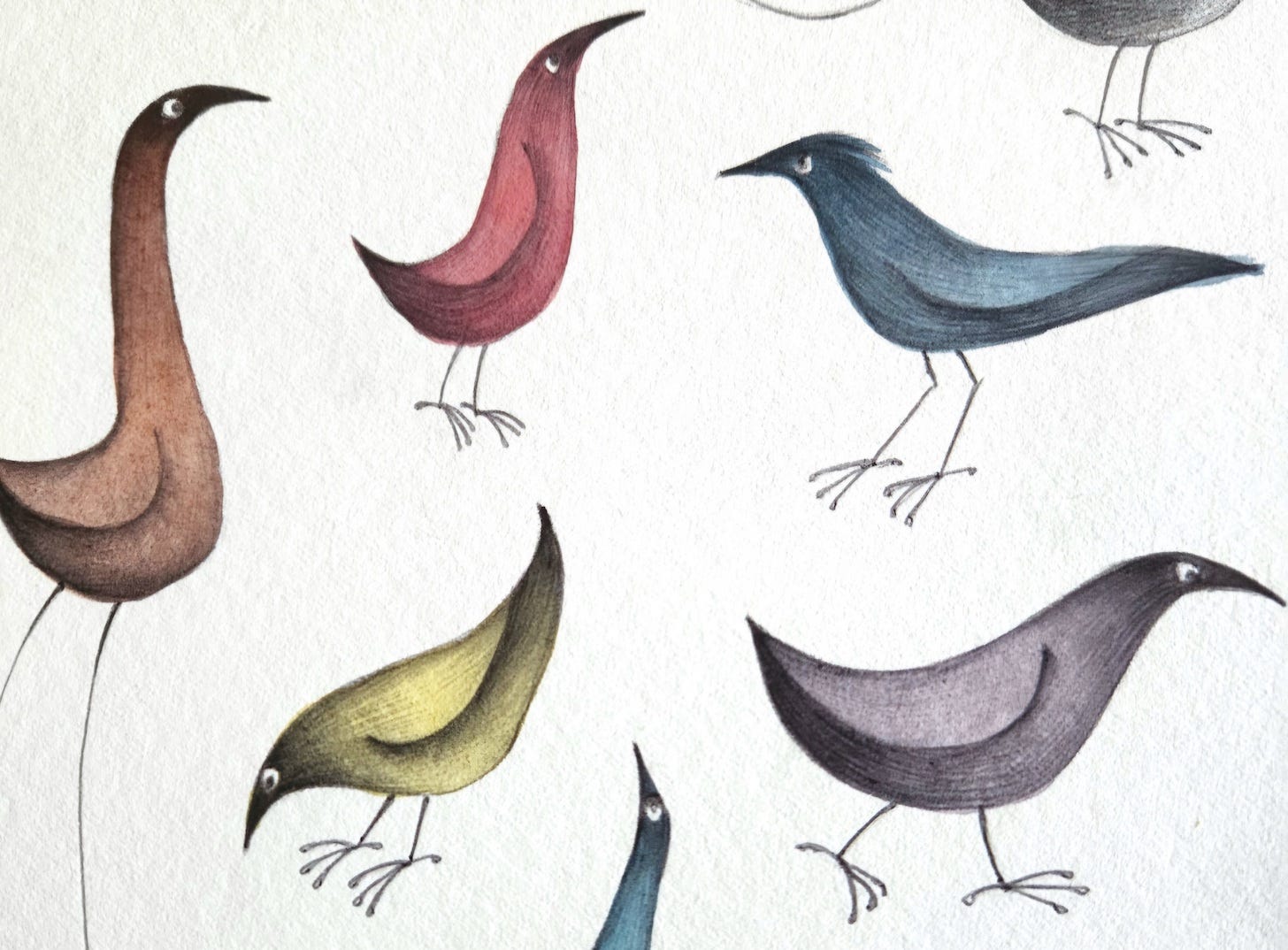 Ballpoint Birds warm-up exercise - by Val Webb