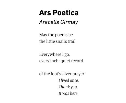 Ars Poetica - by Maya C. Popa - Poetry Today