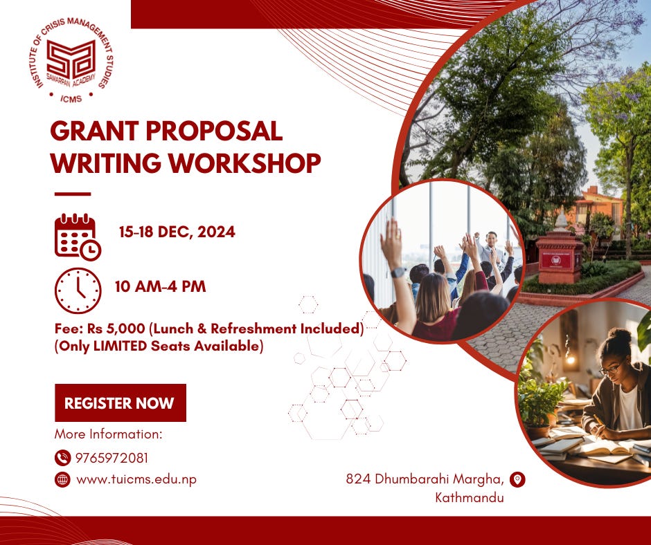 GRANT PROPOSAL WRITING WORKSHOP - ICMS Samarpan Academy