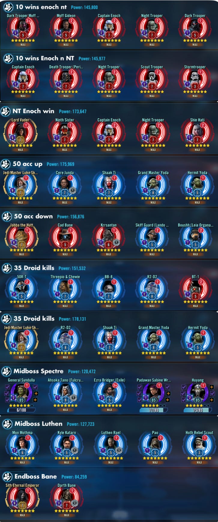 Conquest Feats & Team Building: Jocasta Nu