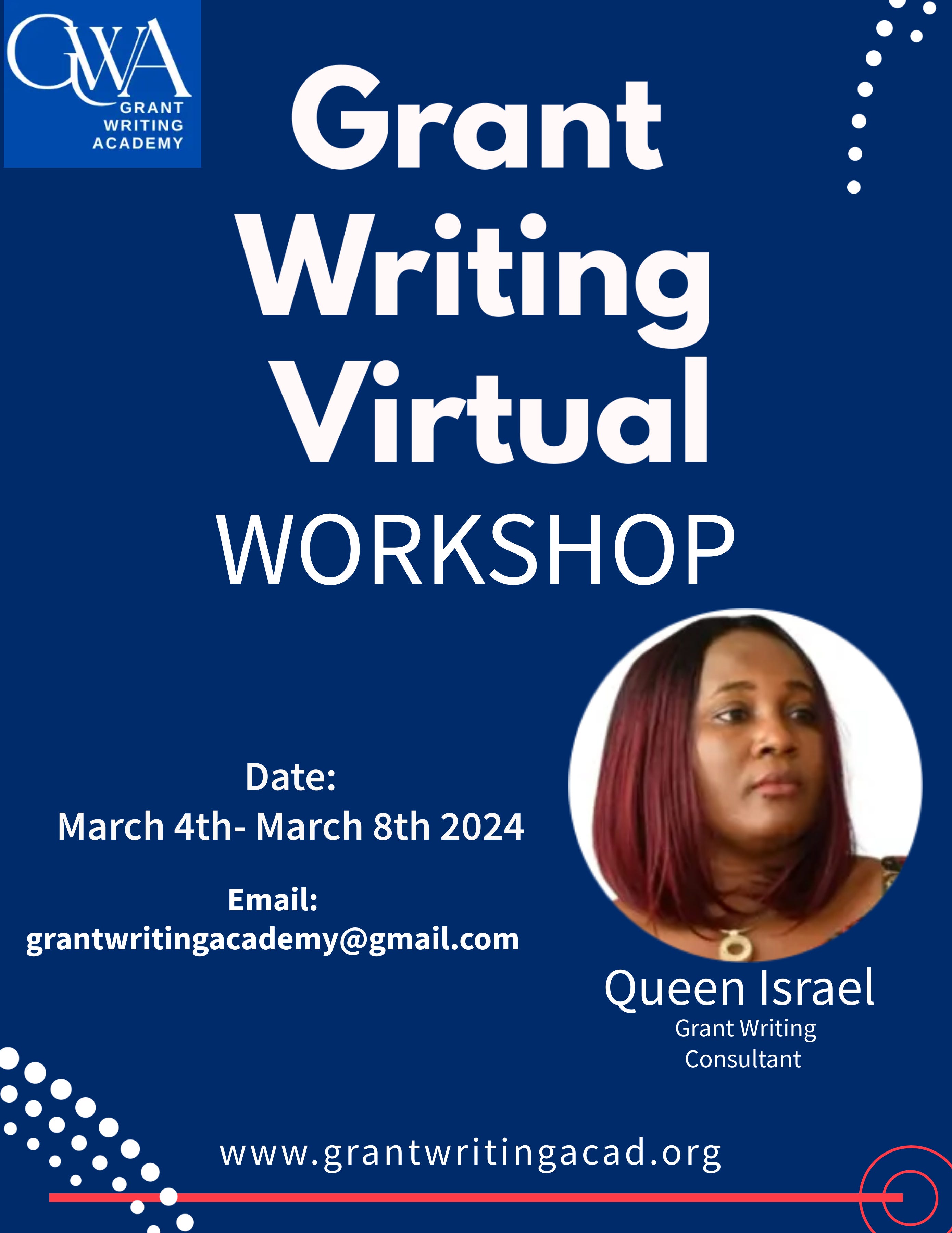 Transform Your Grant Writing Skills at Our Virtual Workshop (March 4-8 ...