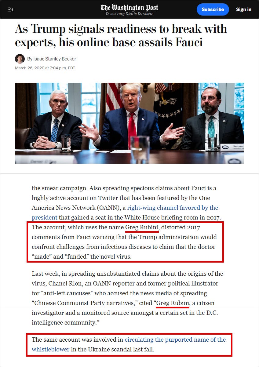 The #Fauci Files - Greg Rubini Investigations