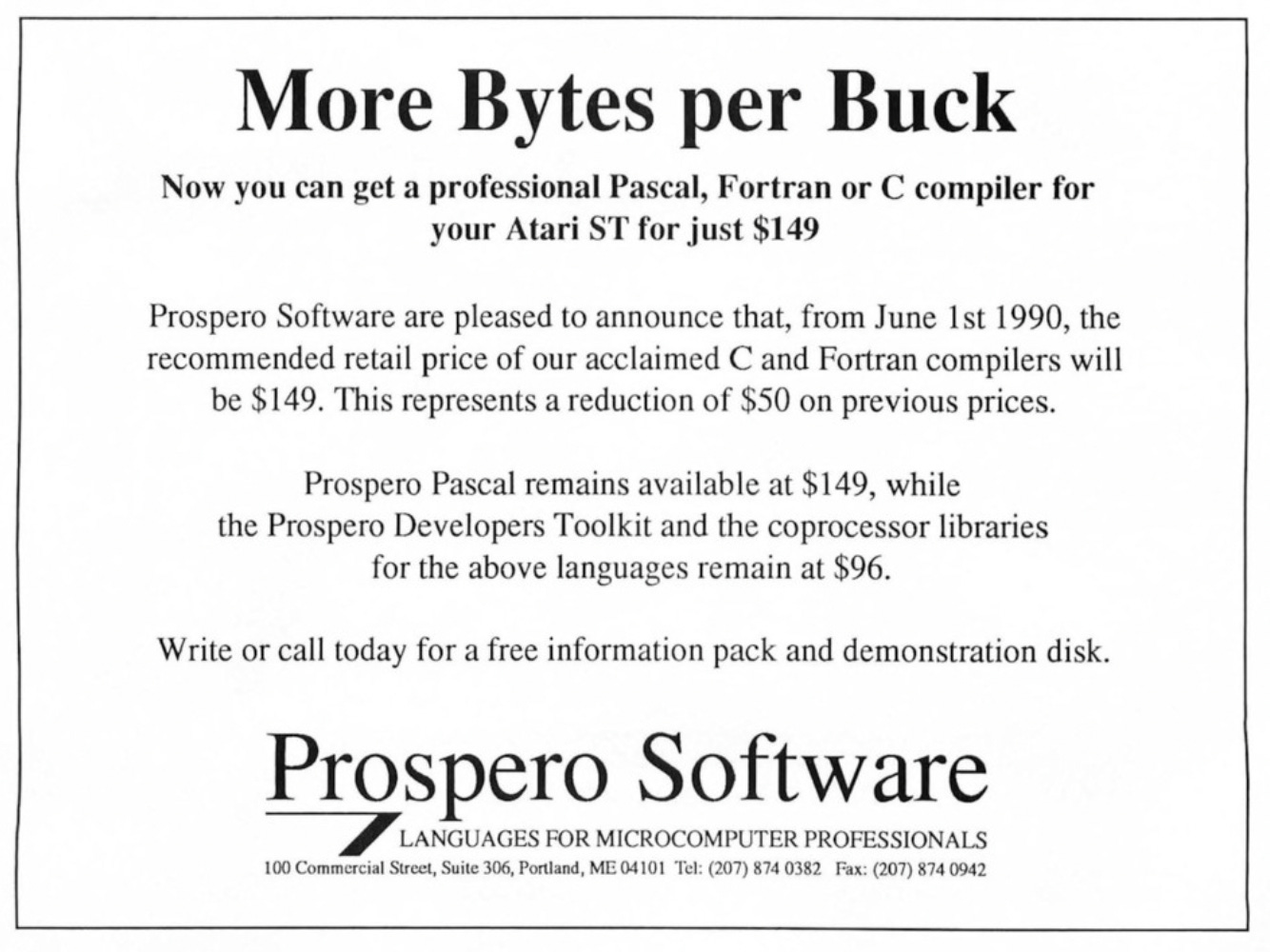 Prospero Pascal for the Atari ST - by Paul Lefebvre