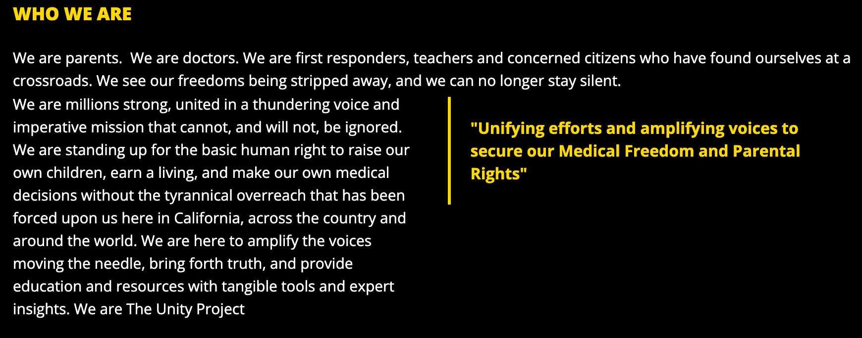 The "Unity Project" Continues! - by Robert W Malone MD, MS