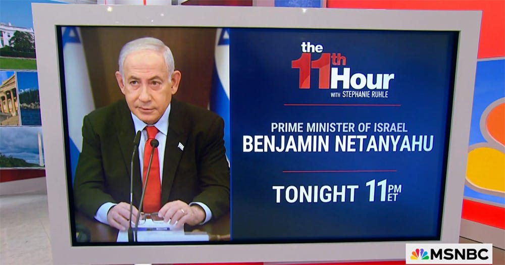 MSNBC Stephanie Ruhle Netanyahu Interview - by Ron Harold