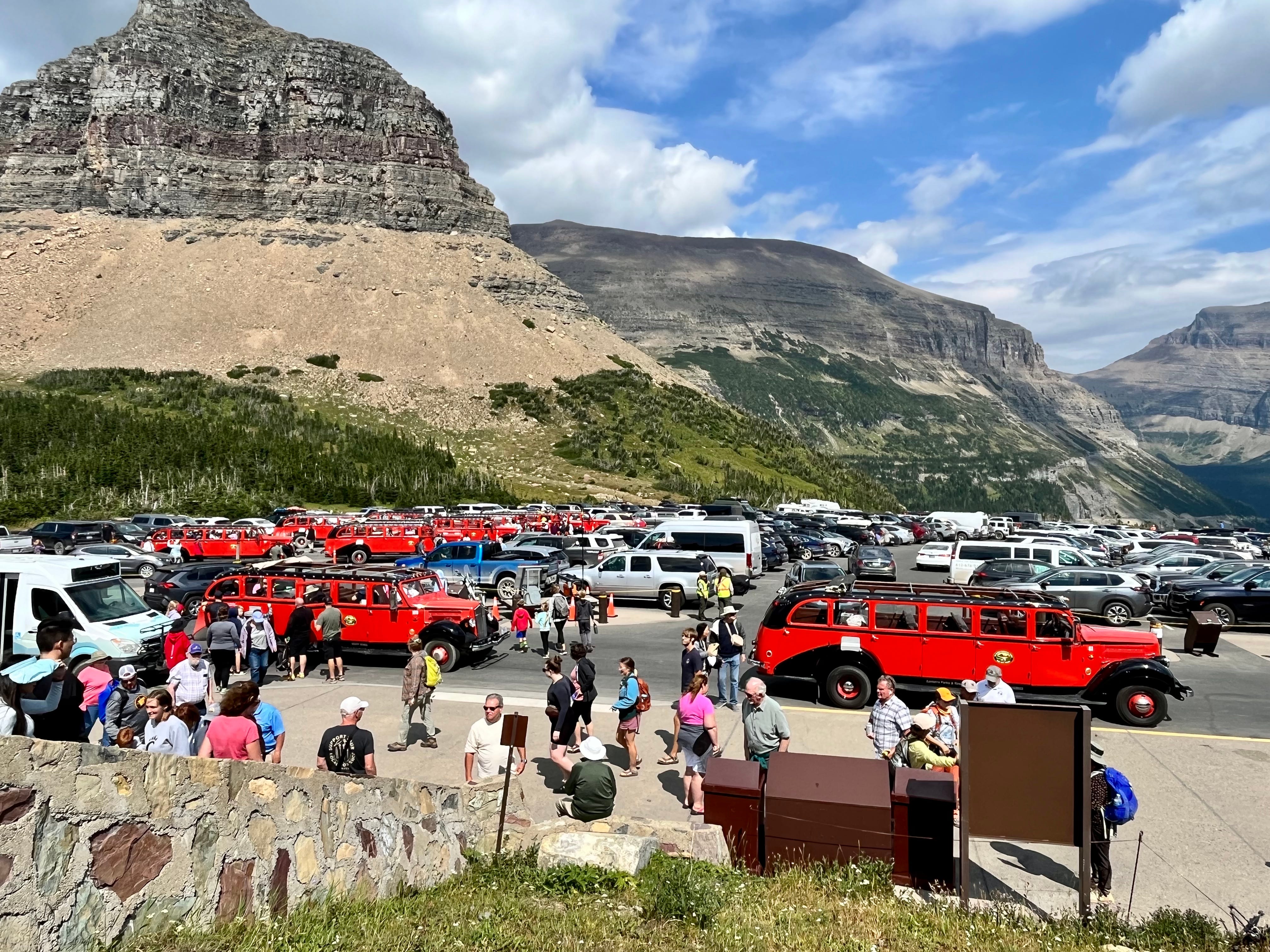 Red Bus Tour on Glacier National Park's Going-to-the-Sun Highway