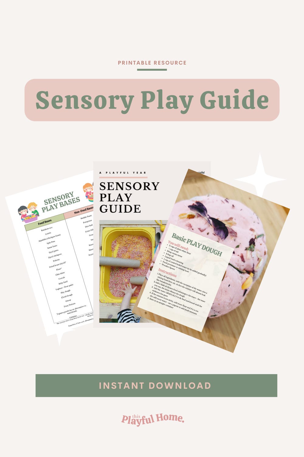 Simple sensory play activities + guide - by Sian Thomas