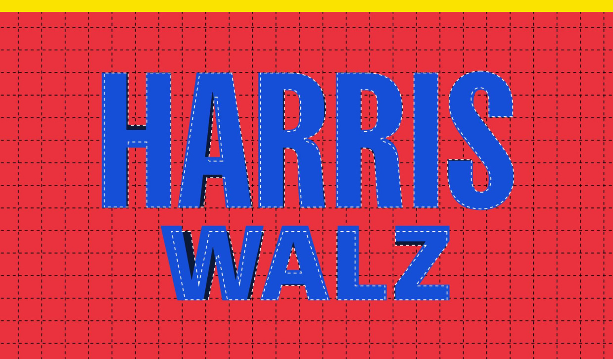 The Harris-Walz logo just got a haircut, but you can barely tell