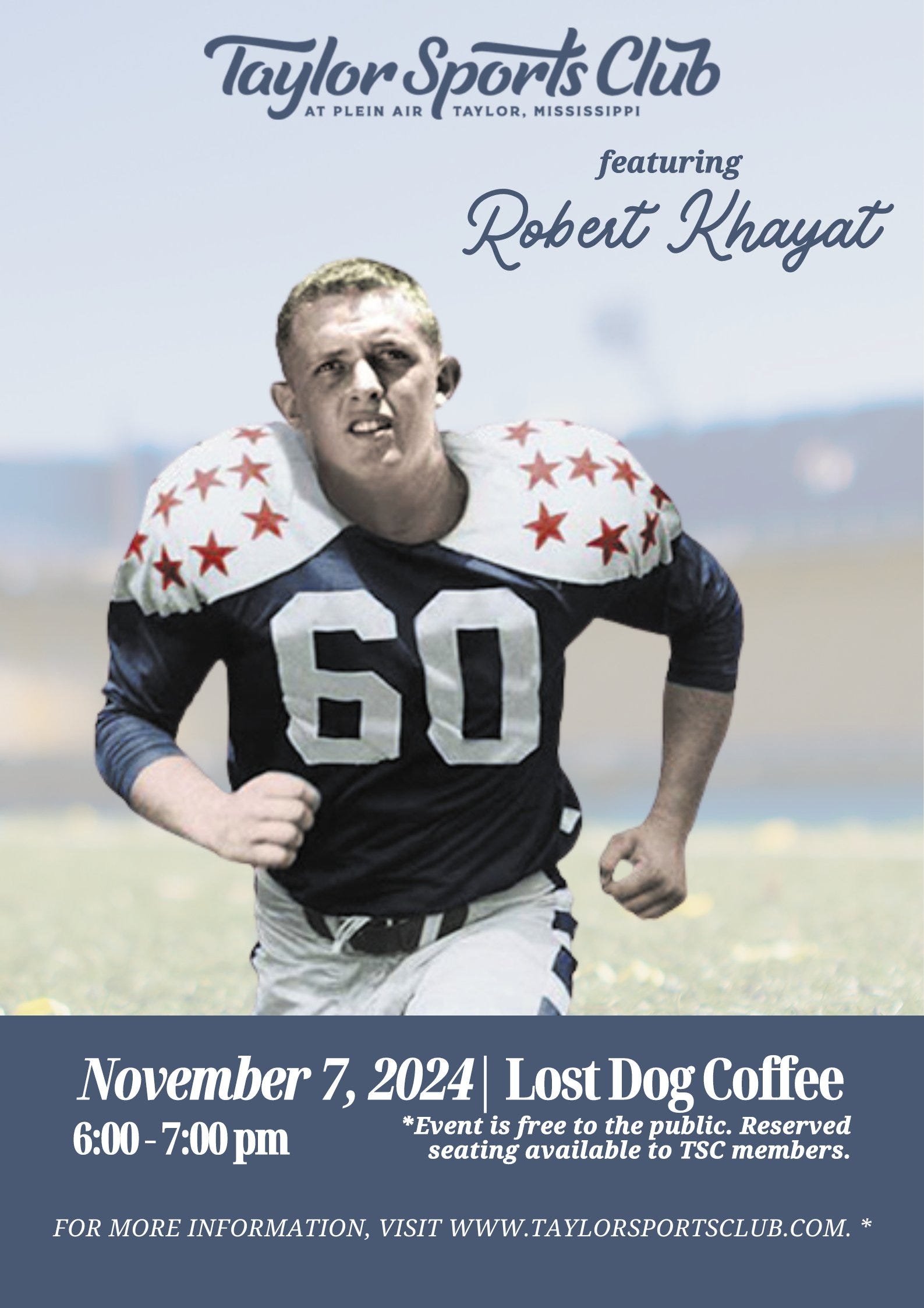 Announcing Our Next Taylor Sports Club Event!