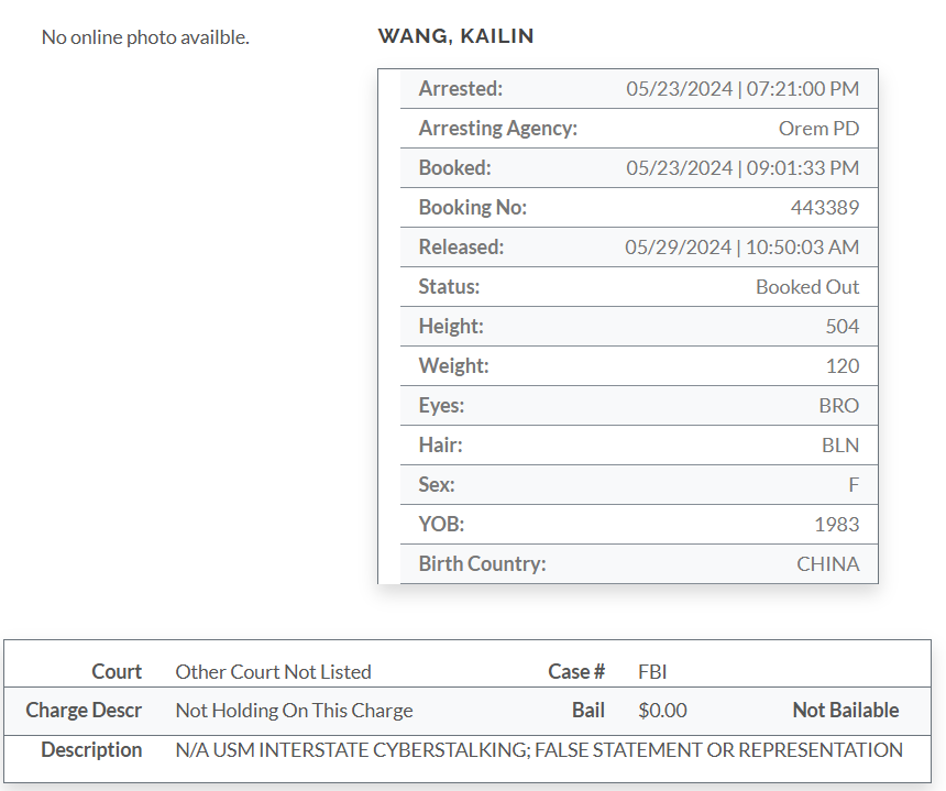 Kailin Wang is in a Utah jail - Michael Volpe Investigates