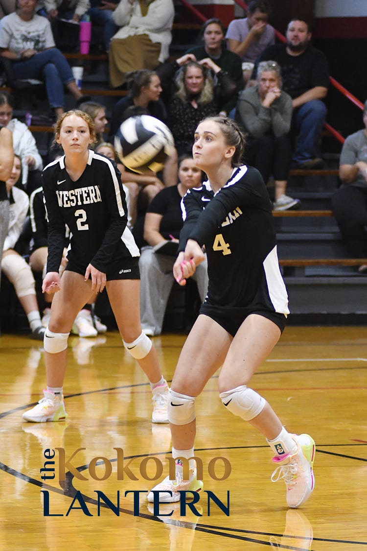 Western tops Kokomo in volleyball action - by Jenn Goad