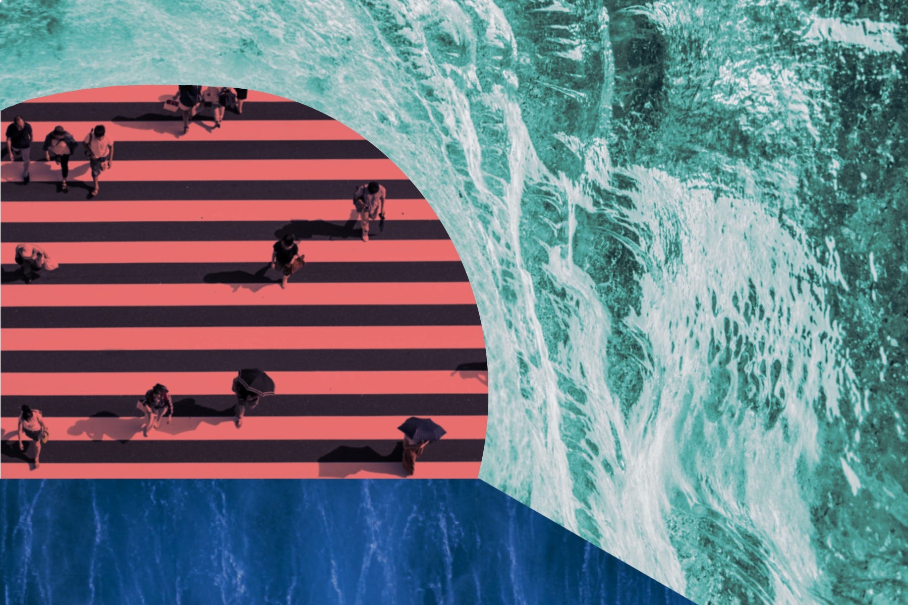 Staring At The Tsunami - by Nate Bear - ¡Do Not Panic!