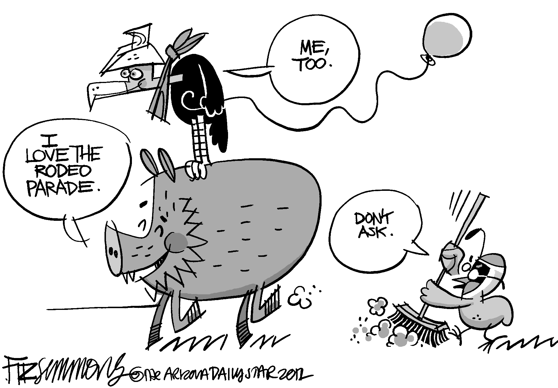 I like drawing rodeo cartoons - by David W Fitzsimmons