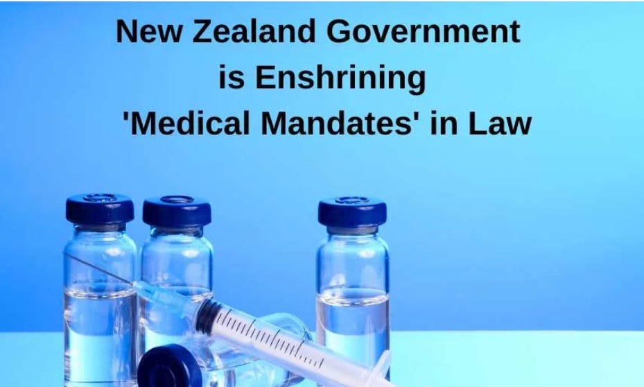 MAJOR ALER!: NZ ACT TO MANDATE MEDICINES CONTAINING mRNA TECHNOLOGY
