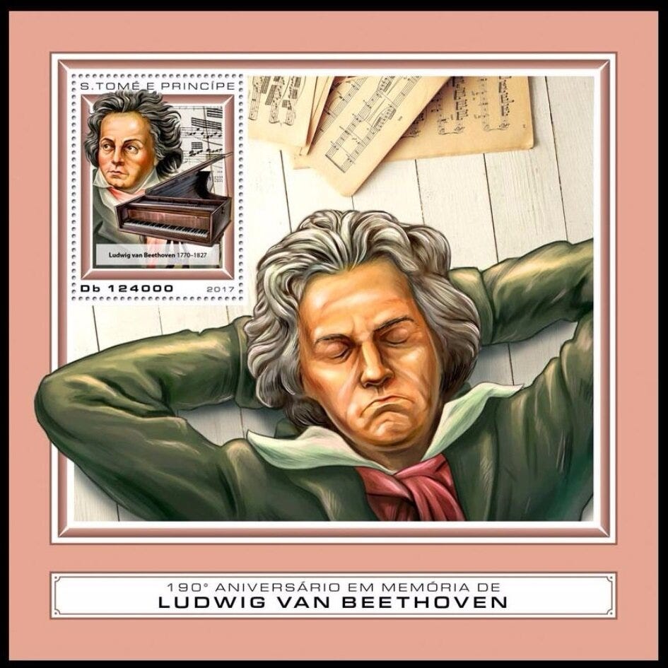 Beethoven On Stamps - by Ted Tyszka - Ted Talks Stamps