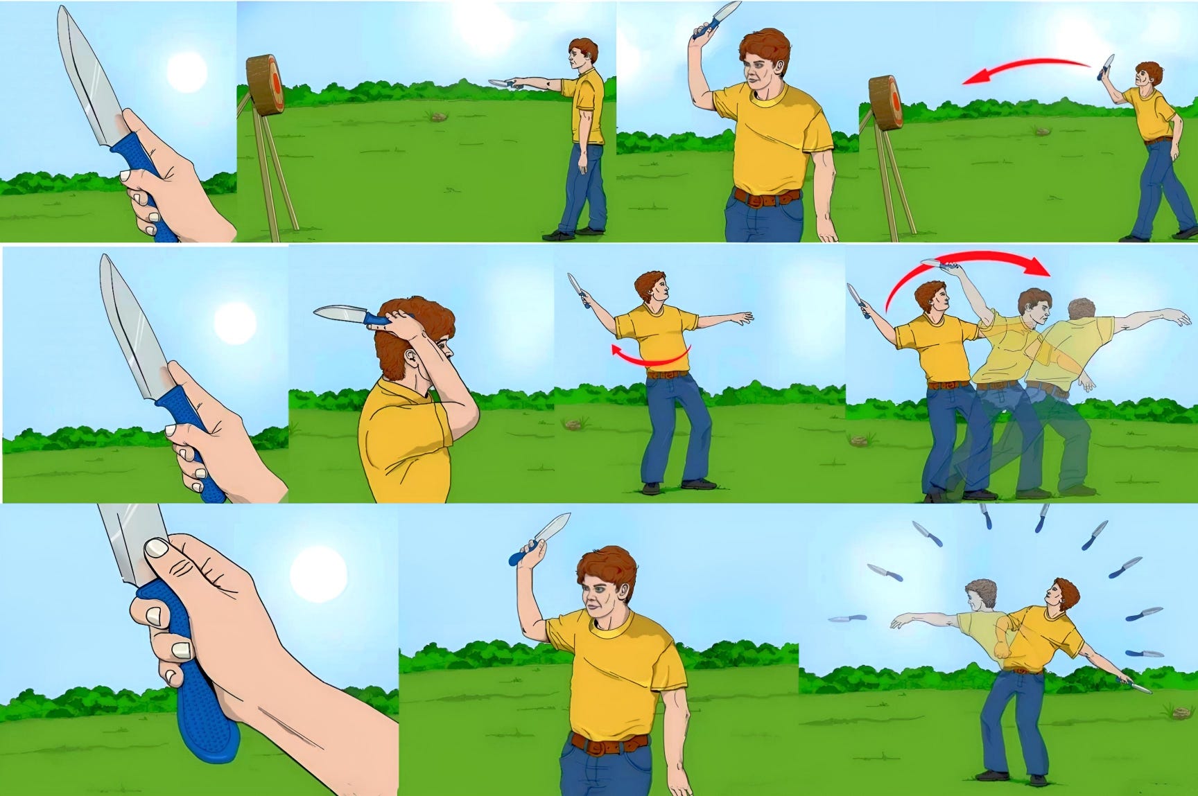 How to easily throw a knife 3 ways - by Coach Castle