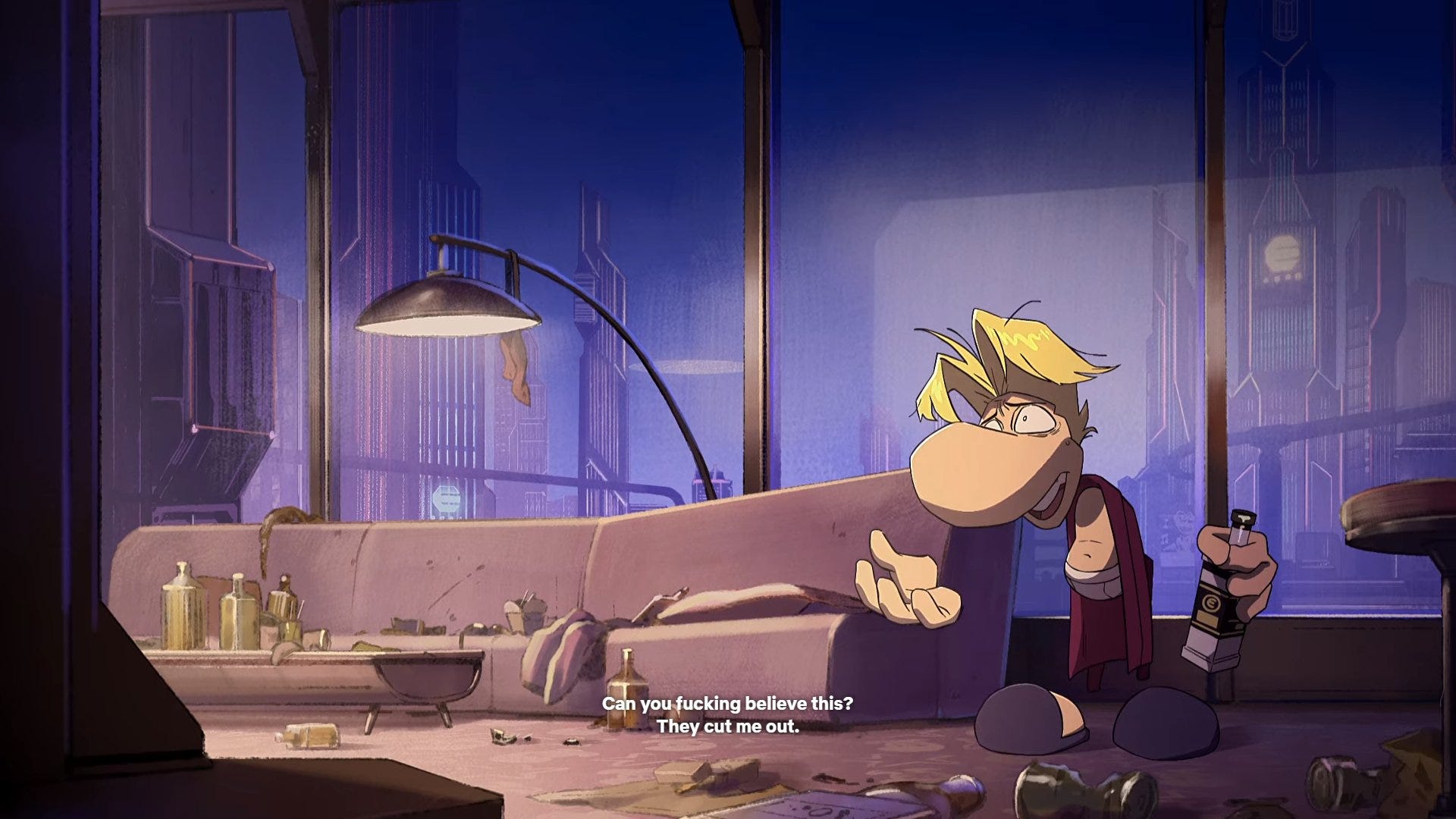 I can't stop thinking about Captain Laserhawk's portrayal of Rayman