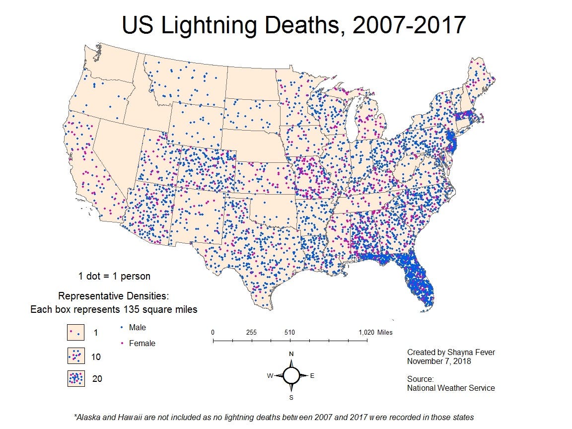 Lightning Strike Deaths - by Mary Pat Campbell