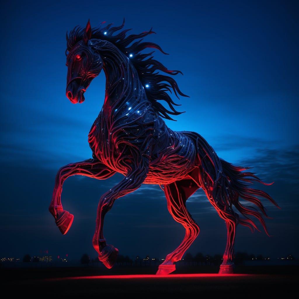 Nightmare Stallion - D&D inspired by Denver's Blucifer statue.