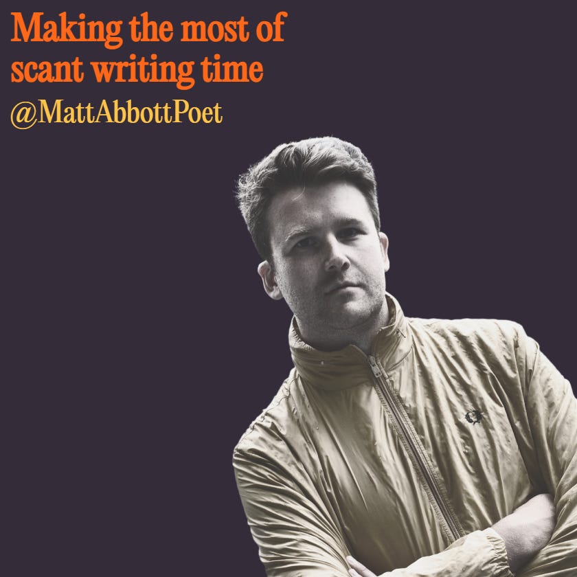 Making the most of scant writing time