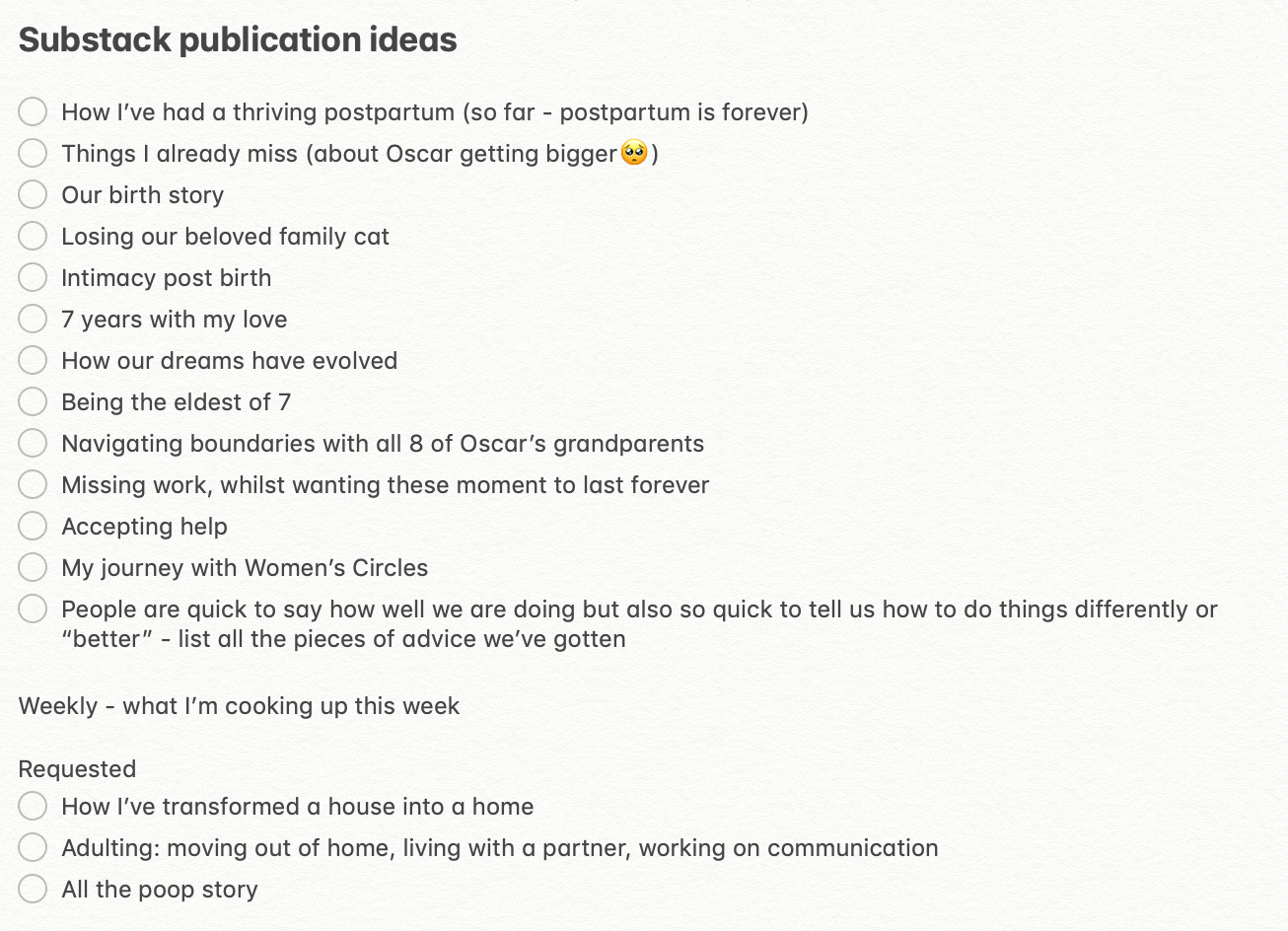 Welcome to my first ever Substack - by Sophie May