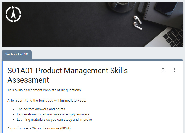 Product Manager Competencies Map + Skills Assessment