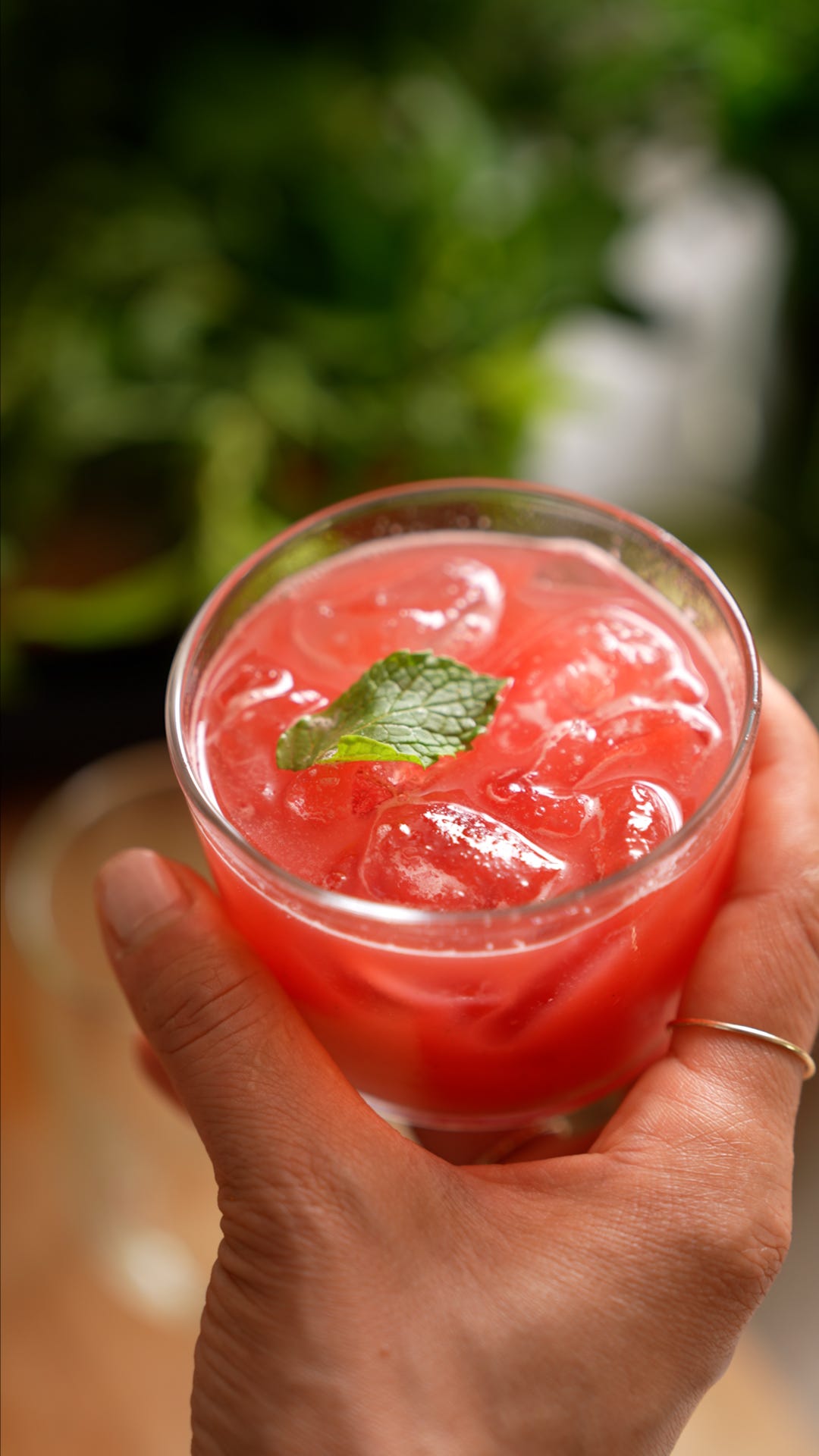 Watermelon and Prickly Pear Agua Fresca with Thai Basil