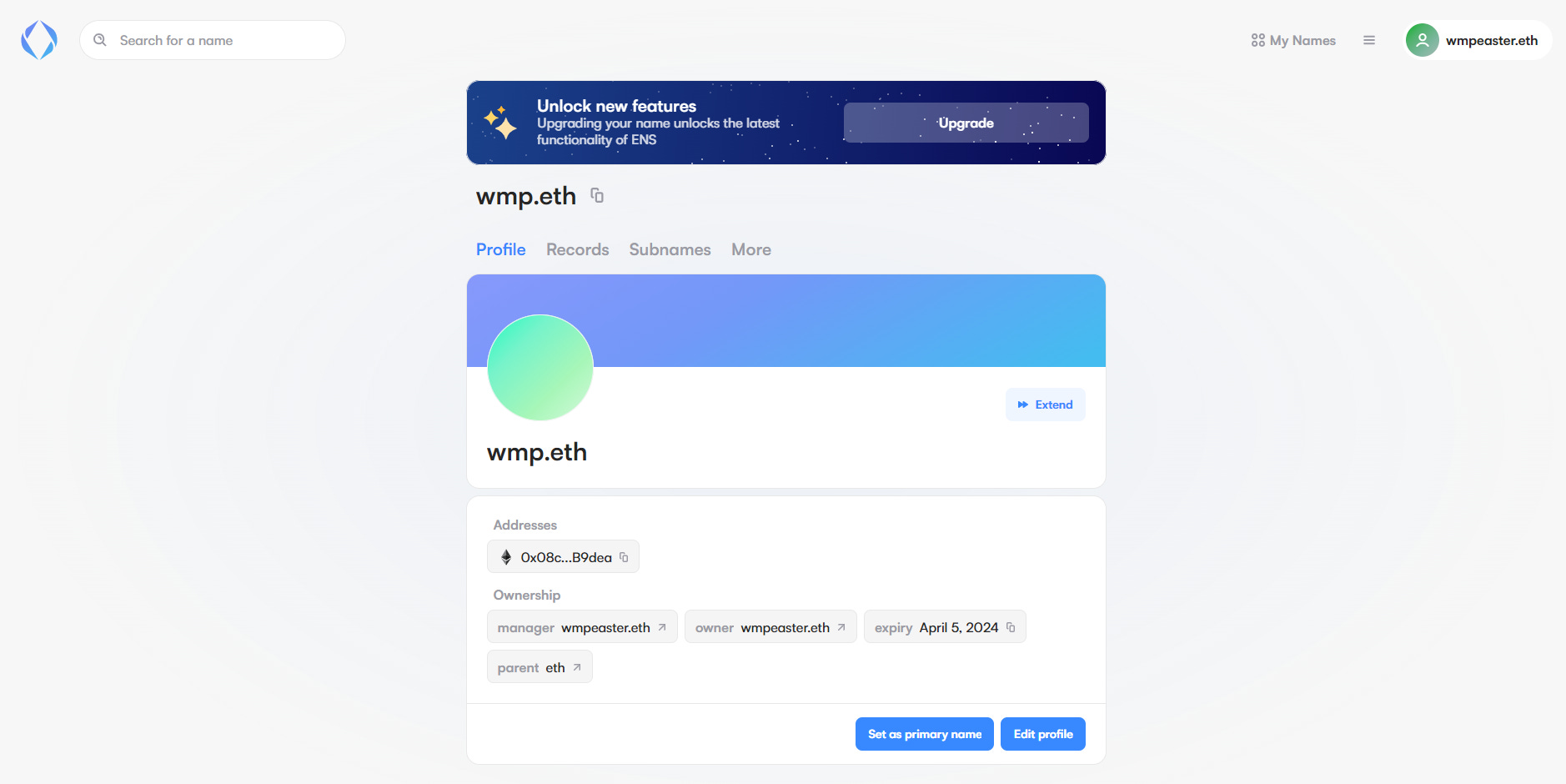 The New ENS Manager App - by William M. Peaster