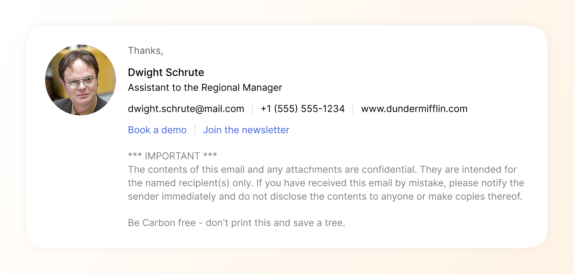 Email signatures - by Romio - Murphy's Law