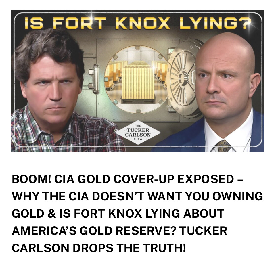 BOOM! CIA GOLD COVER-UP EXPOSED – WHY THE CIA DOESN’T WANT YOU OWNING ...