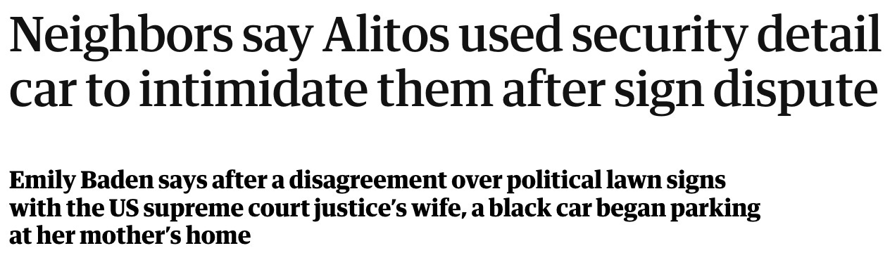 Sam Alito refuses to recuse — because fuck you, that’s why