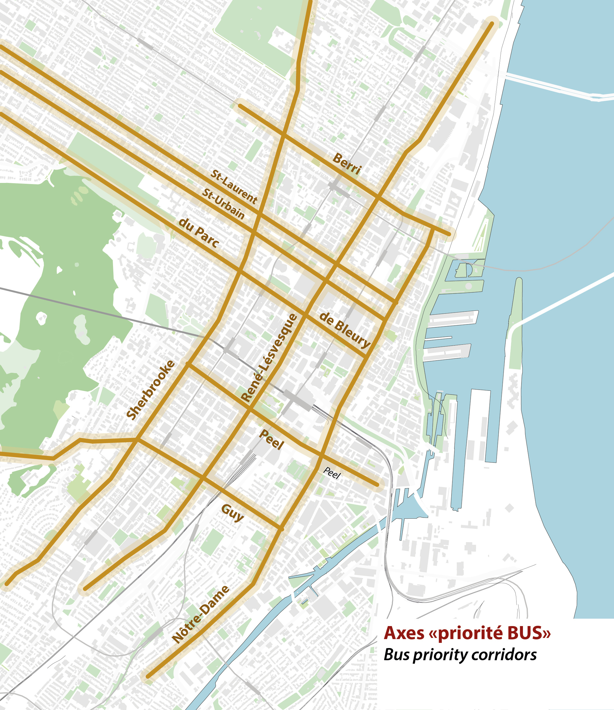 Rethinking transit in downtown Montréal - by Marco Chitti