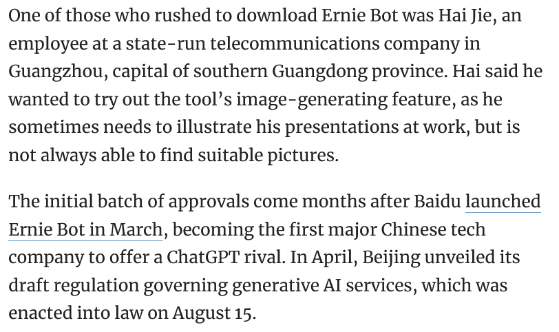 Baidu, SenseTime open AI chatbots to the public after China grants first approvals for such services