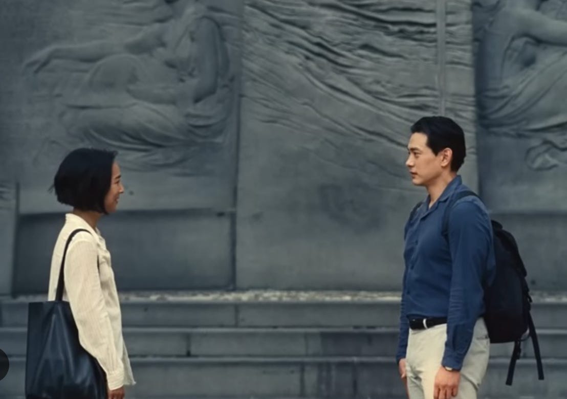 neutral clothes in 'Past Lives' set the mood for indulging the ...