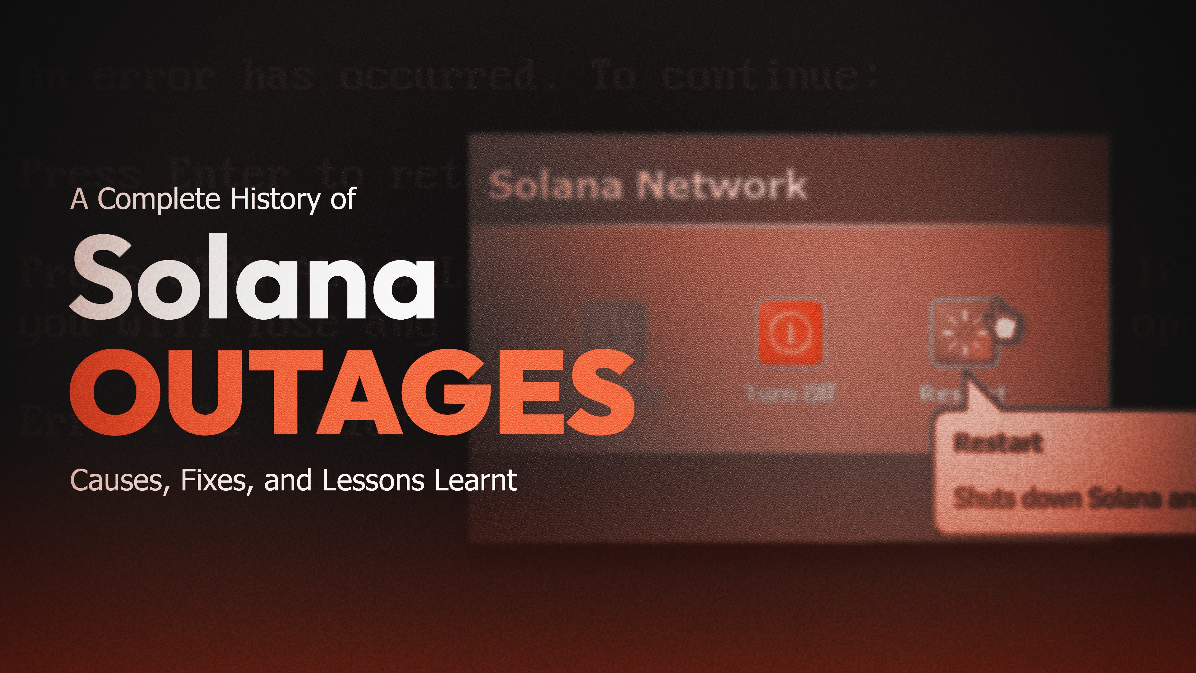 A Complete History of Solana Outages - by Lostin - Helius