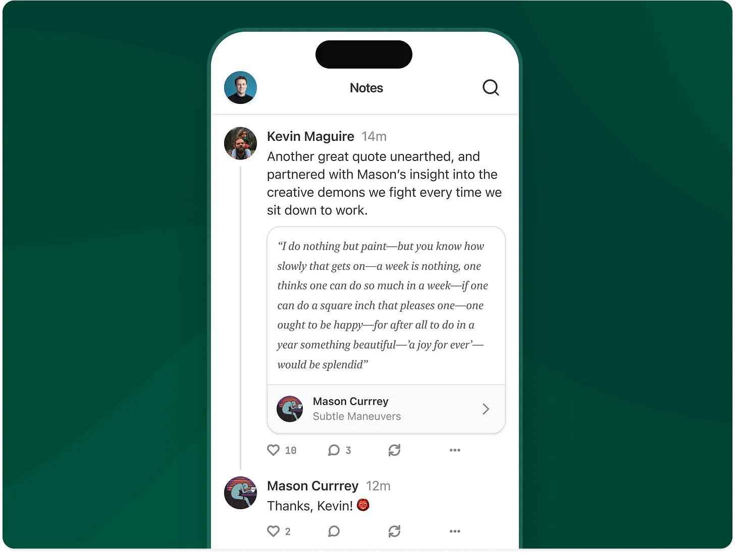 Notes questions answered - On Substack