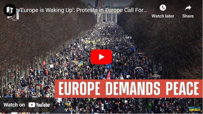 ‘Europe is Waking Up’: Protests in Europe Call For Peace in Ukraine