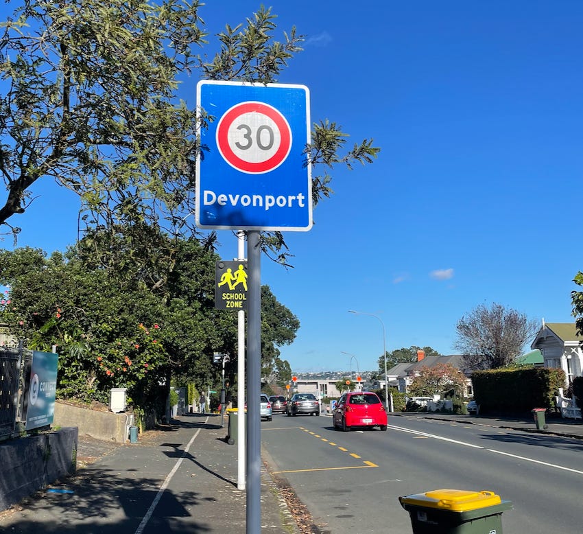 Welcome to Devonport have a nice drive - by David Slack