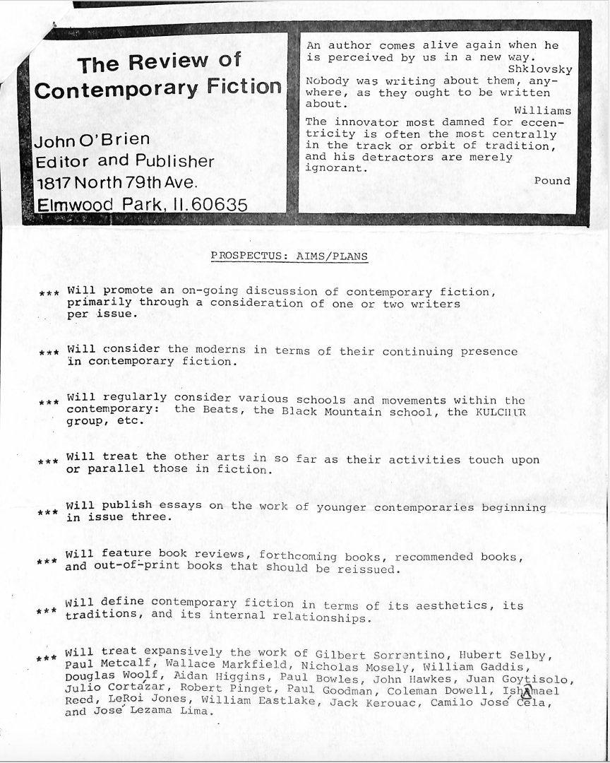 Forty Years of Dalkey Archive (Part I of V)