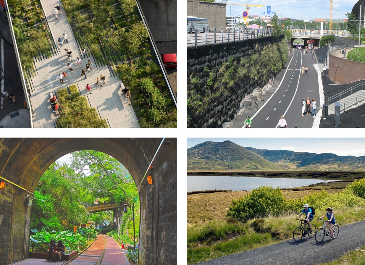 How railroads have created urban parks from around the world